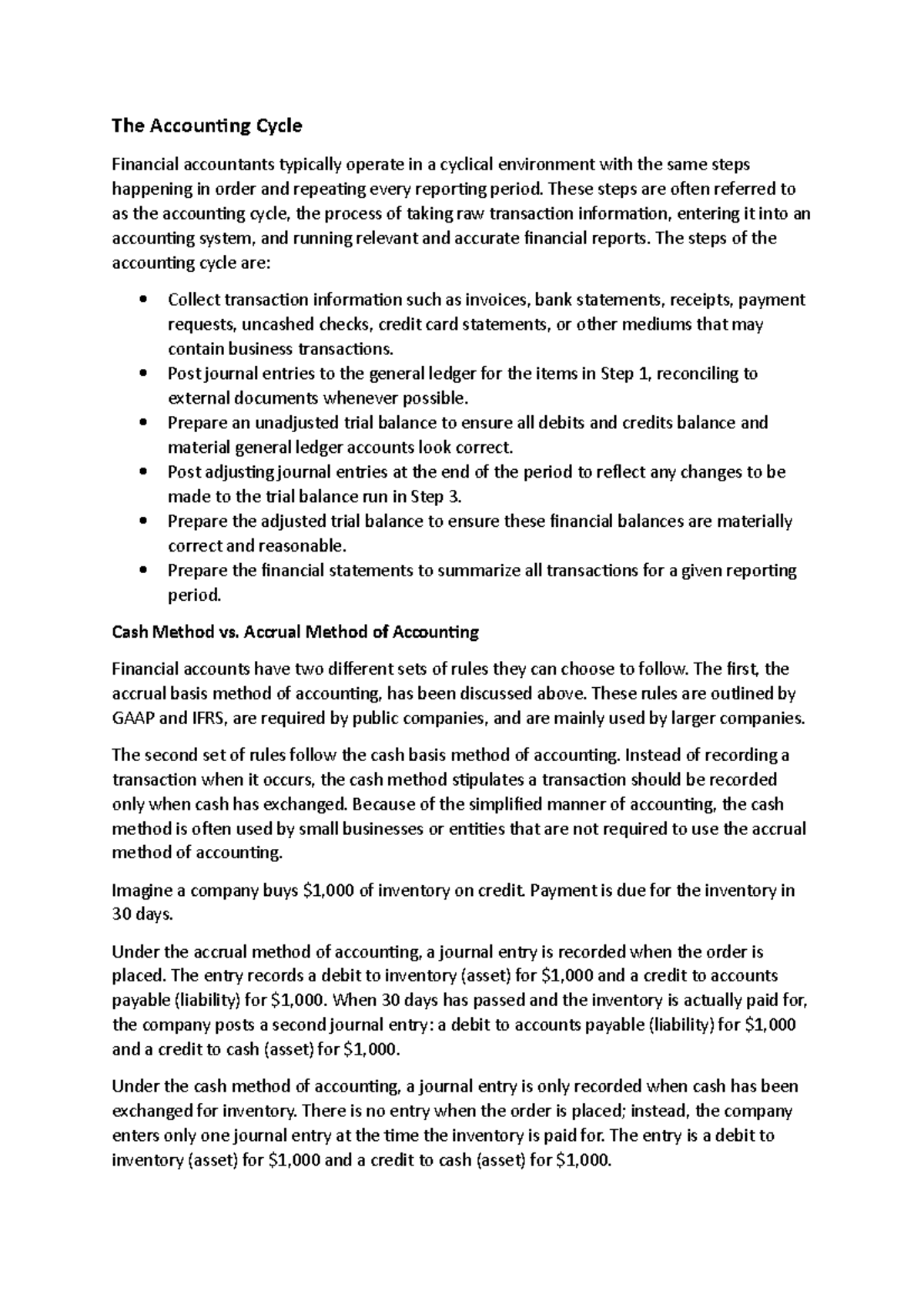 The accounting cycle - The Accounting Cycle Financial accountants ...