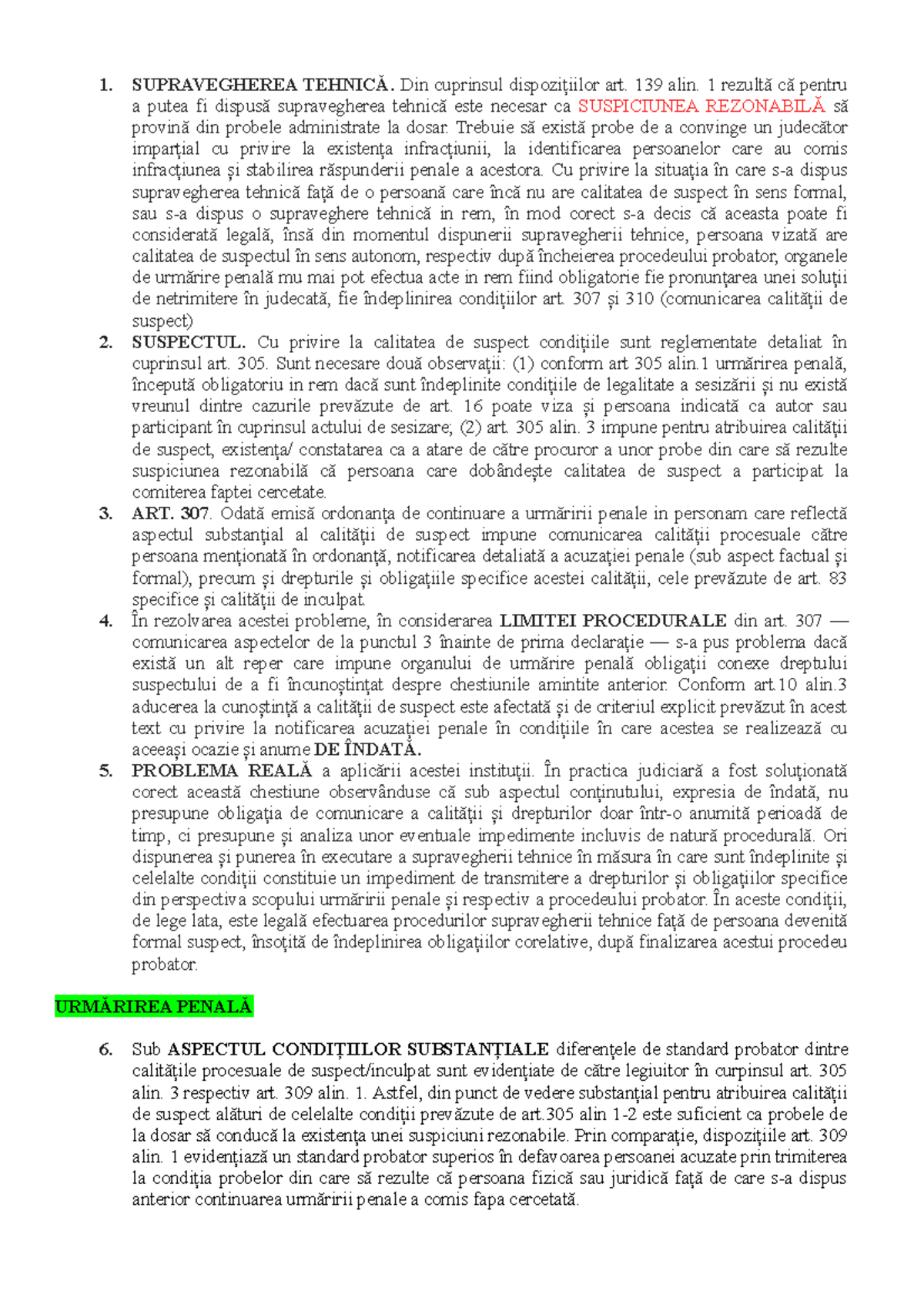 Notiuni introductive drept penal procesual II - 1. SUPRAVEGHEREA ...