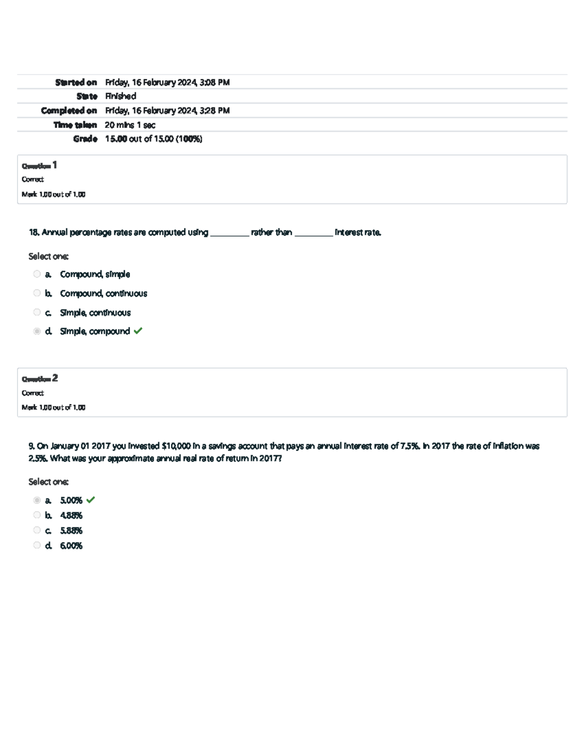 Quiz 3 (Chapter 5) Attempt review My Murdoch Learning - - Studocu