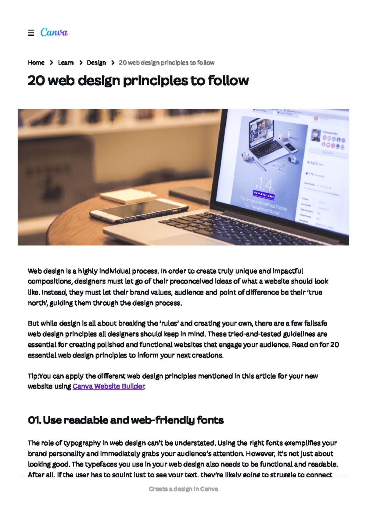20 web design principles to follow - In order to create truly unique ...