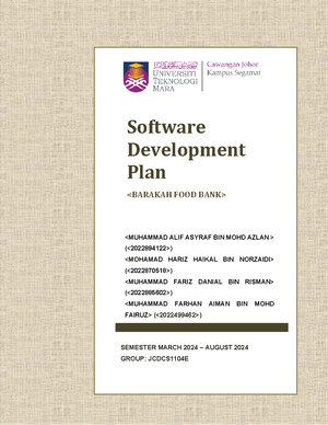 As Syakirin proposal - CSC264: INTRODUCTION TO WEB AND MOBILE APPLICATION Semester: 4 Proposal ...