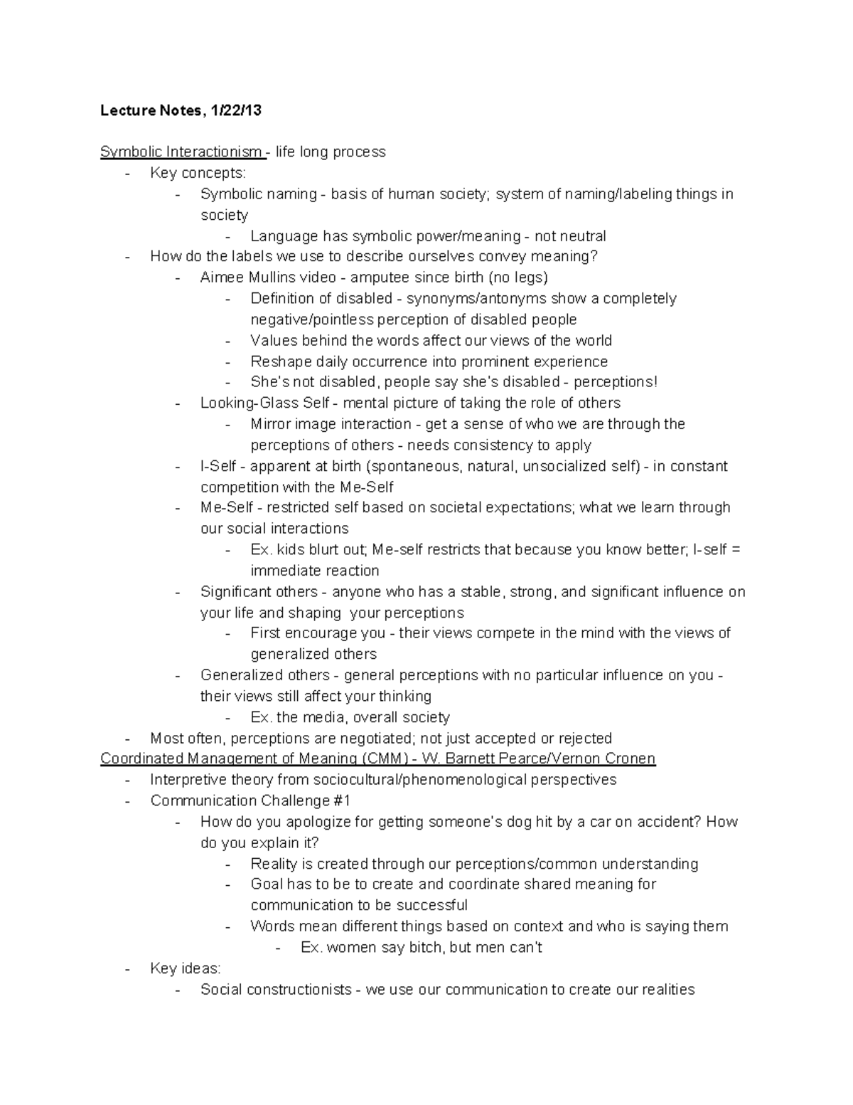 Lecture - 1:22:13 - Discussion of Ch. 4-5 - Lecture Notes, 1/22/13 ...
