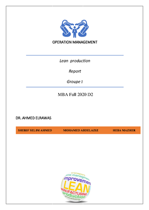 Operations Management - BIS963 - Studocu