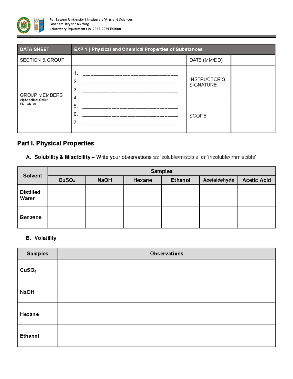[DATA] Expt 1 - Physical and Chemical Properties of Substances ...