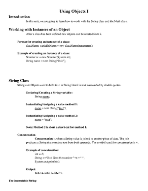 Unit 1.0 - Getting Started with Java - public class sample { public static void main(String ...