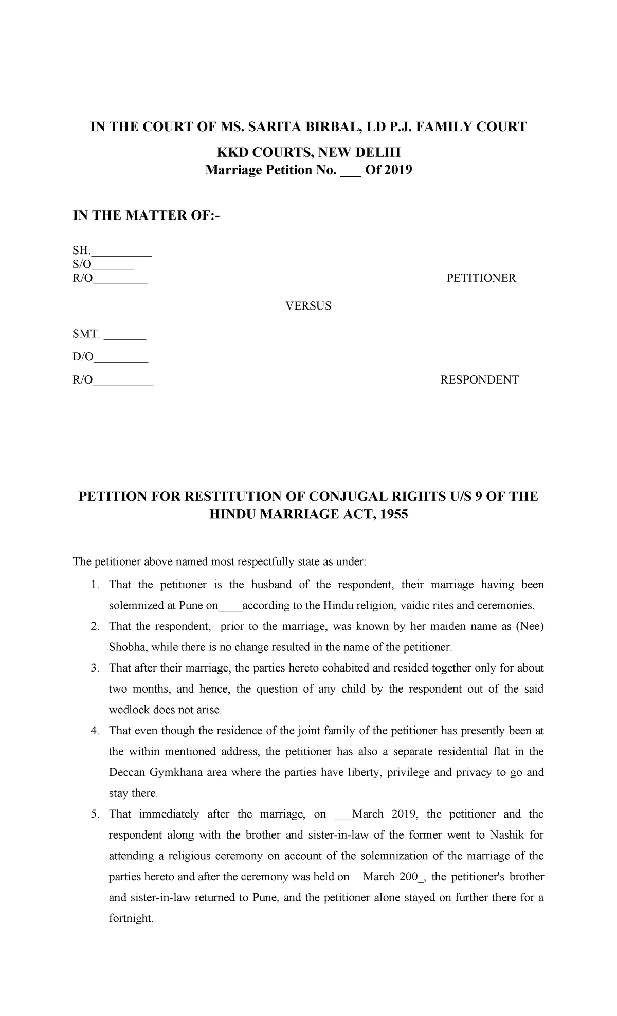 Ilide - Writ petition format detail Easy to refer notes - IN THE COURT ...