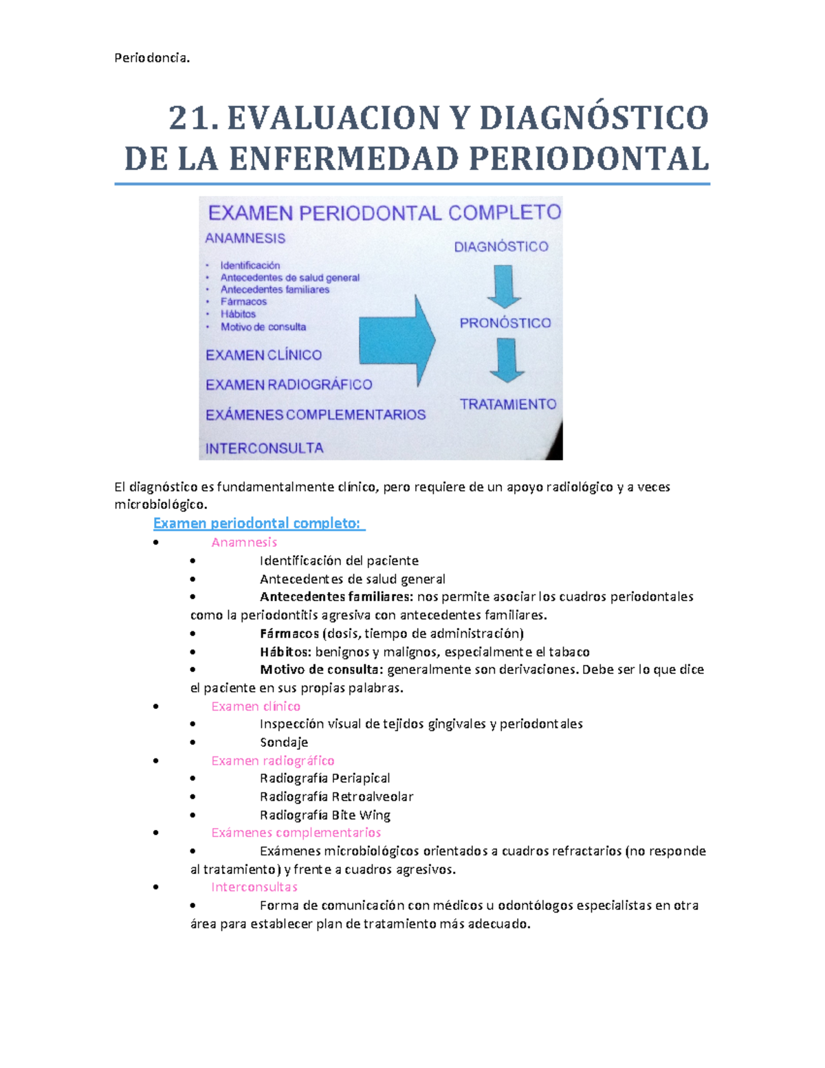 Clase 21 - Diagnóstico y Evaluación del Riesgo Periodontal - Warning: TT: undefined function: 32 ...