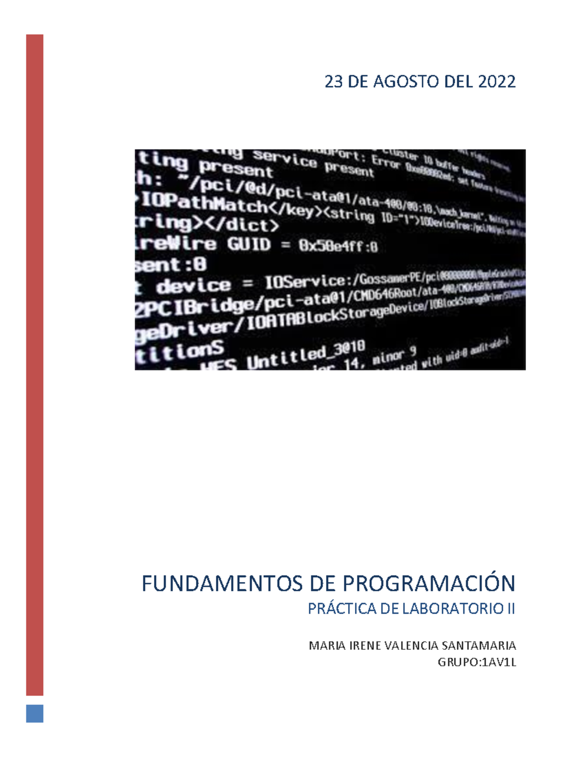 FP P02 1AV1 Maria Irene Valencia Santamaria - FUNDAMENTOS DE PROGRAMACI ...