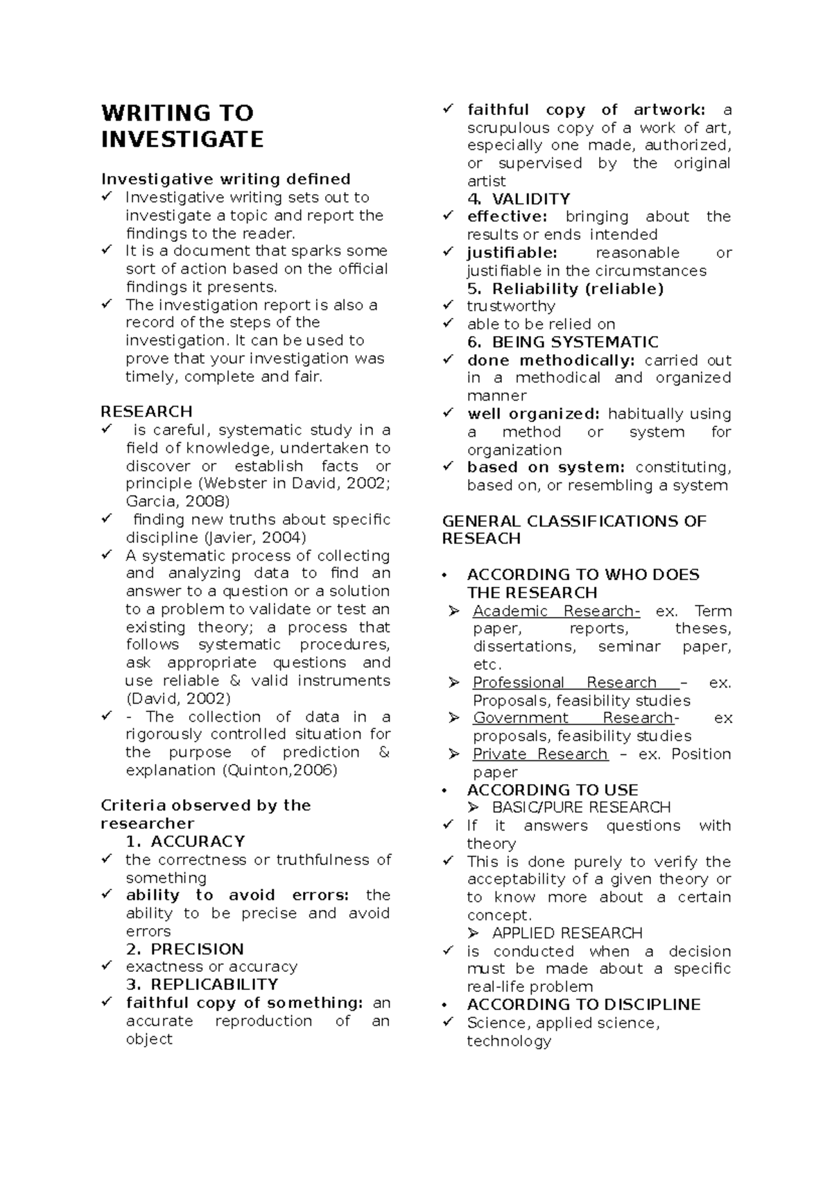 Writing TO Investigate - WRITING TO INVESTIGATE Investigative writing ...