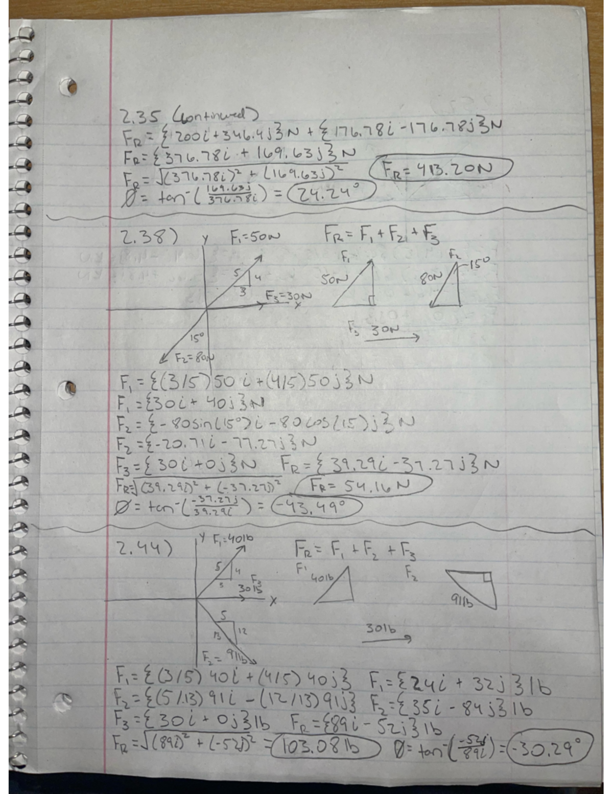 Engineering statics HW2 (pg3) - EGR 211 - Studocu