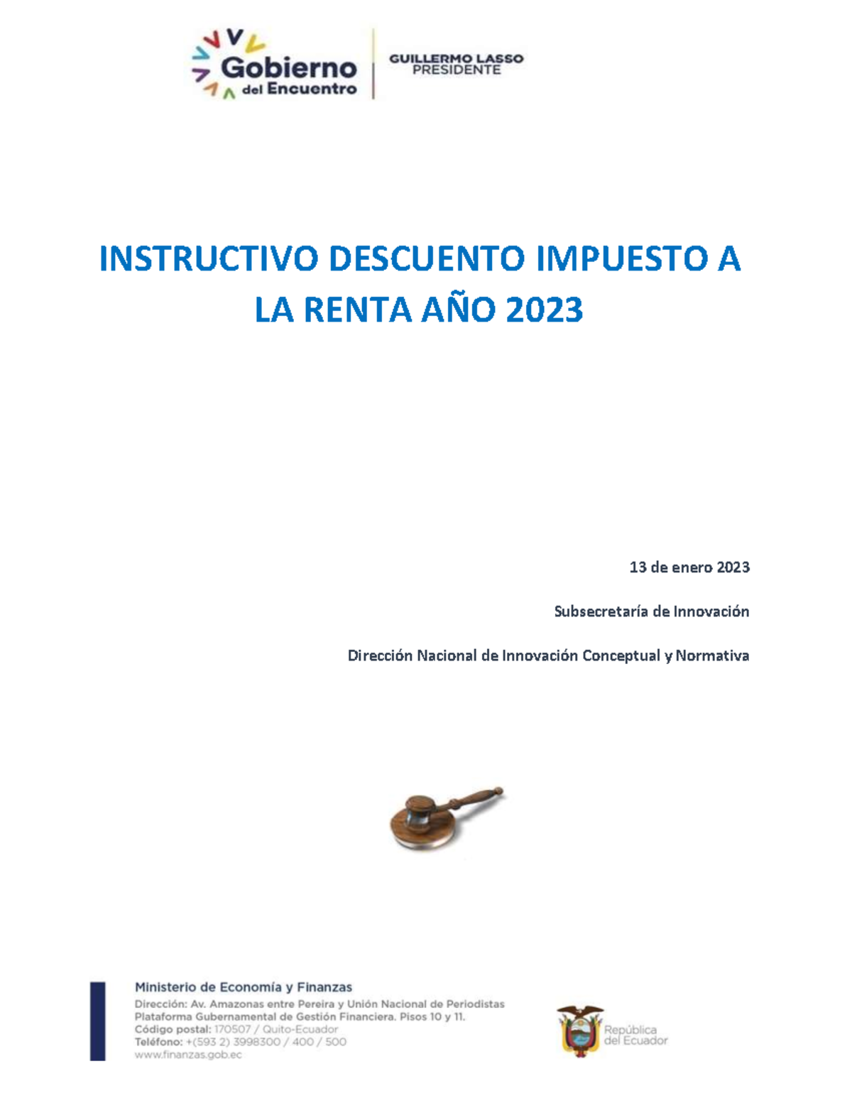 Instructivo Cálculo Impuesto Renta 2023 - INSTRUCTIVO DESCUENTO ...