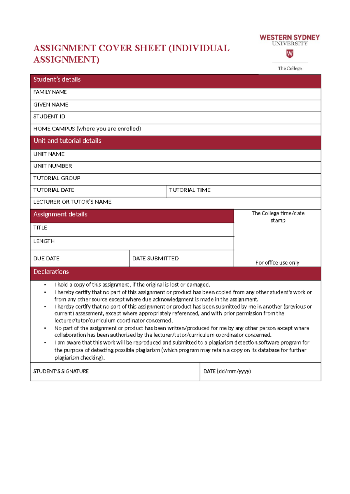 Individual Assignment Cover Sheett - ASSIGNMENT COVER SHEET (INDIVIDUAL ...