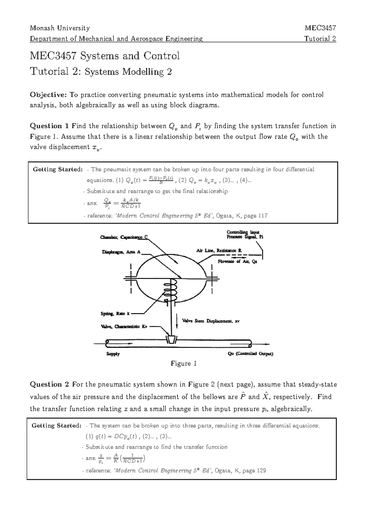 Tutorial 2 - week3 - Monash University MEC Department of Mechanical and ...