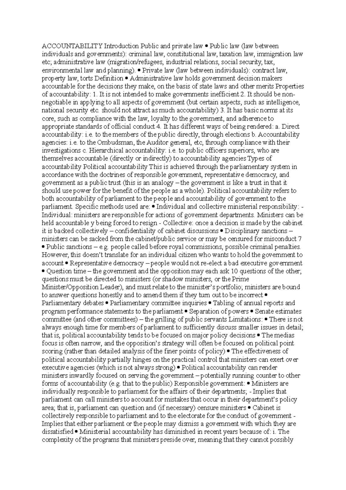 Accountability Introduction Public and private law - ACCOUNTABILITY ...