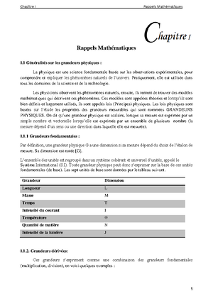 Résumé Chapitre 3 Dynamique Physique 1 - Résumé de dynamique du point ...