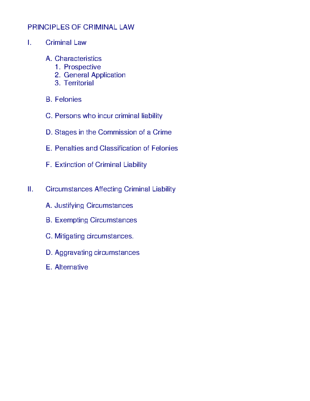 Lecture Medicine OLFU Principles of Criminal Law - PRINCIPLES OF ...