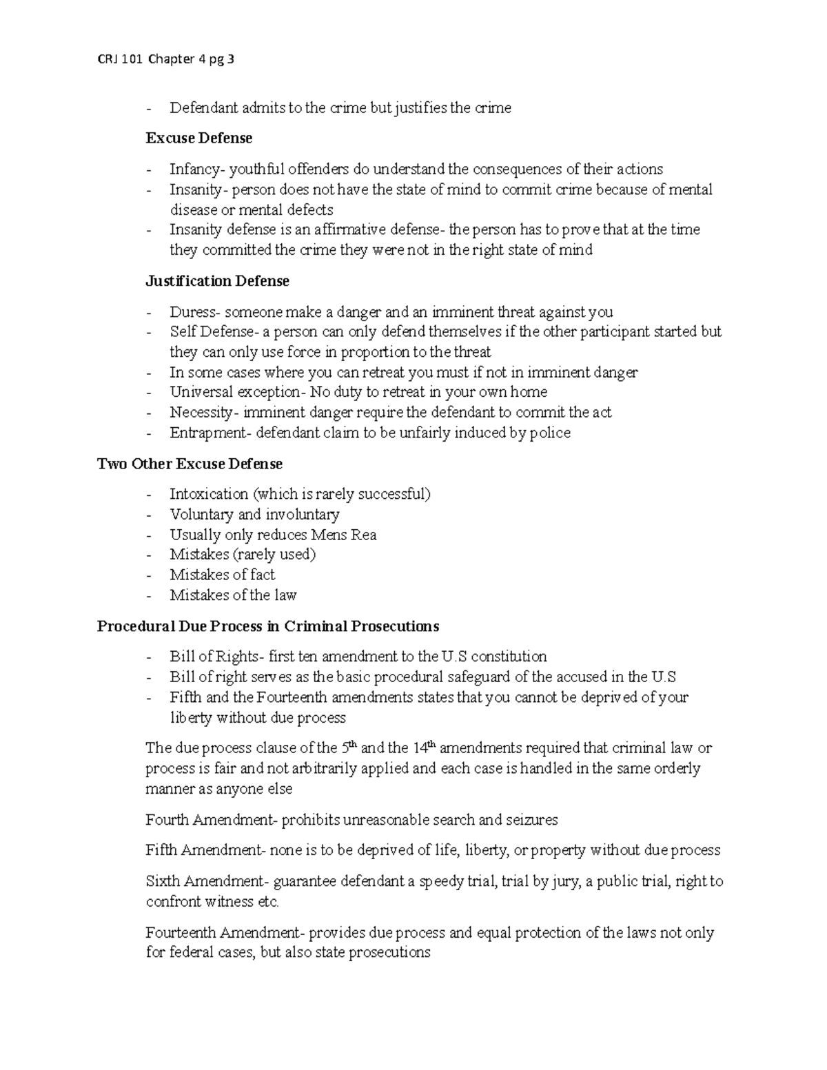 CRJ 101 Chapter 4 pg 3 - CRJ 101 Chapter 4 pg 3 Defendant admits to the ...