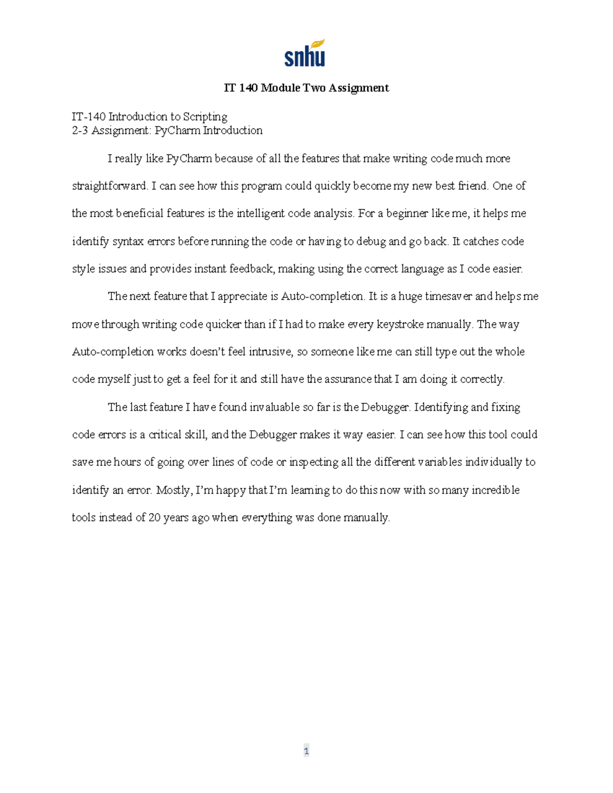 IT 140 Module Two Assignment - IT 140 Module Two Assignment IT-140 Introduction to Scripting 2-3 ...