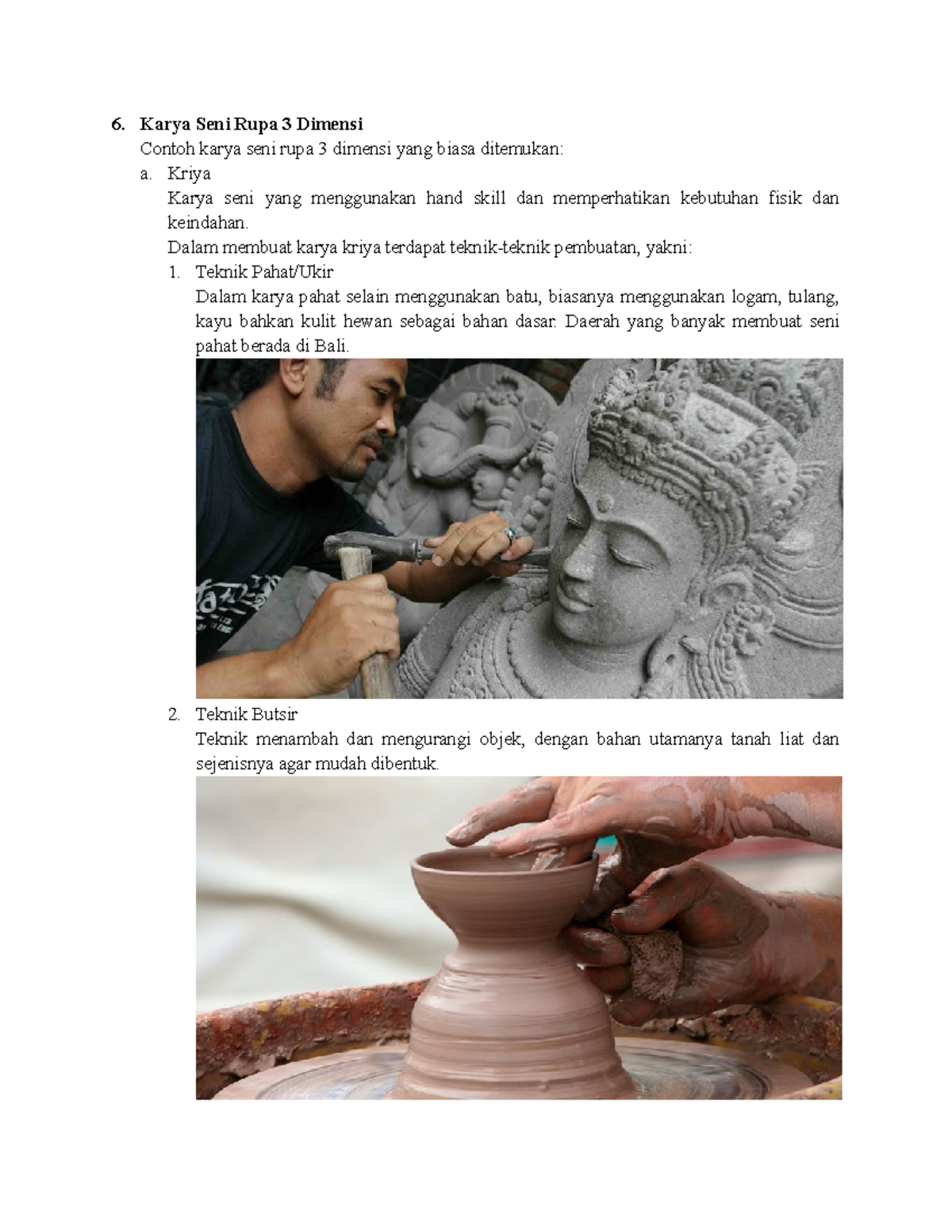 Seni Rupa 3 Dimensi - Karya Seni Rupa 3 Dimensi Contoh karya seni rupa ...