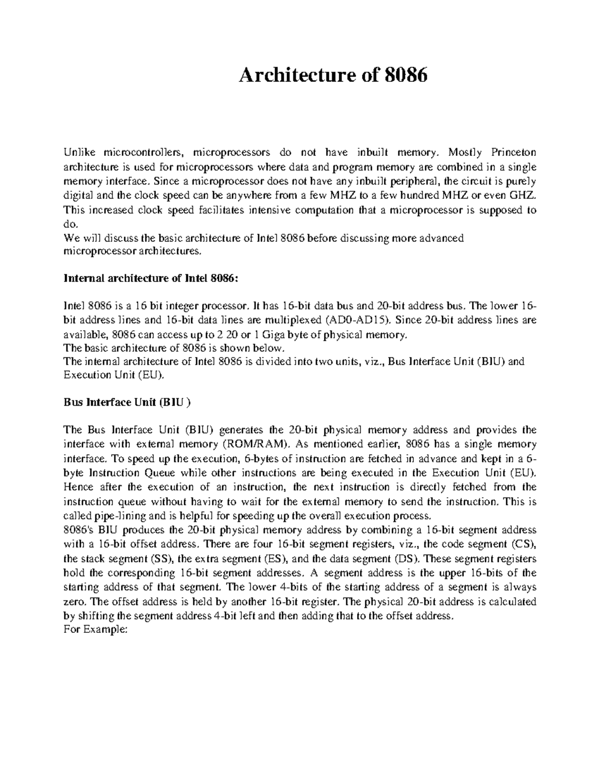 18-8086 Microprocessor-20-Oct-2020Material II 20-Oct-2020 8086 ...