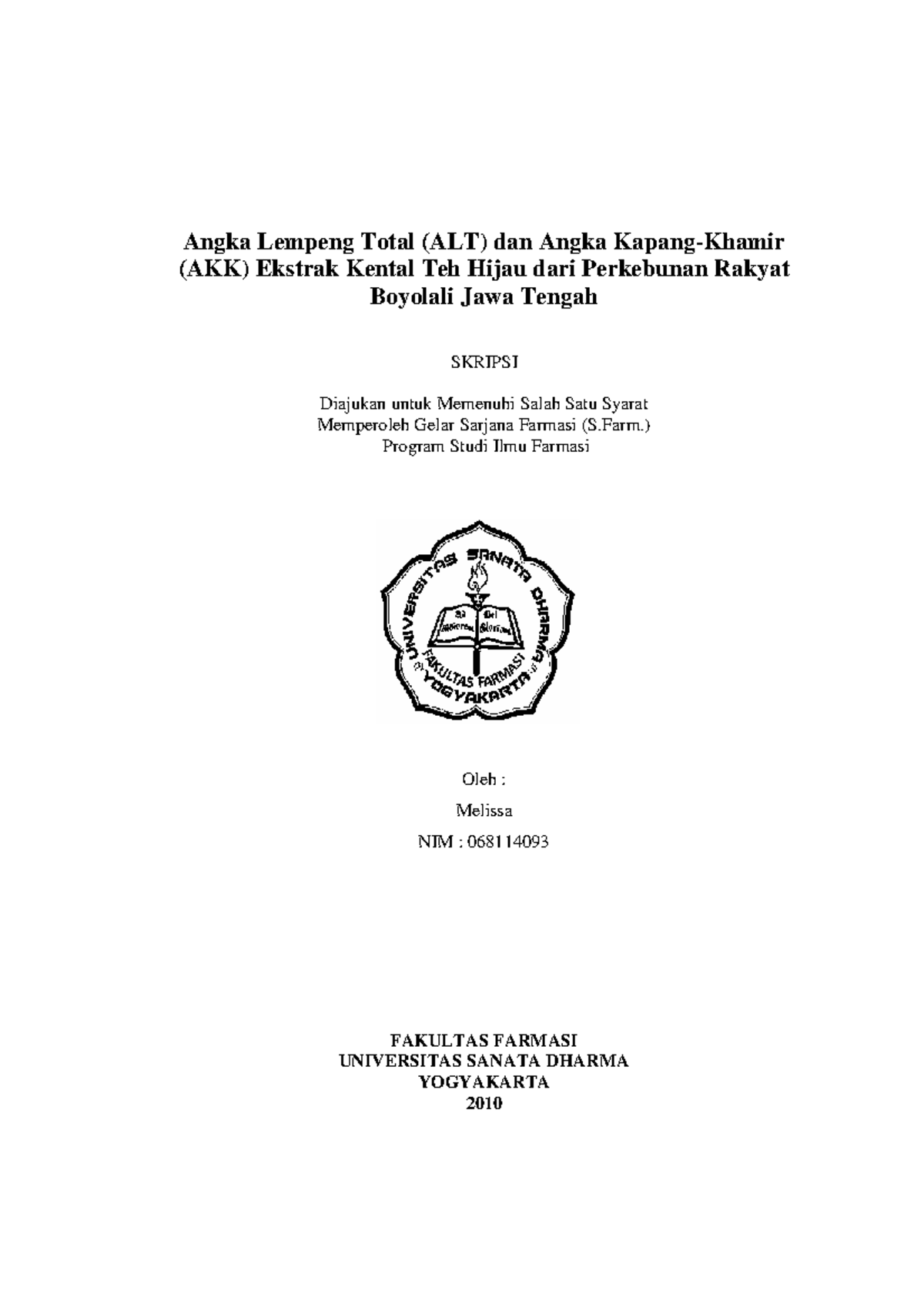 068114093 Full - Angka Lempeng Total (ALT) dan Angka Kapang-Khamir (AKK ...