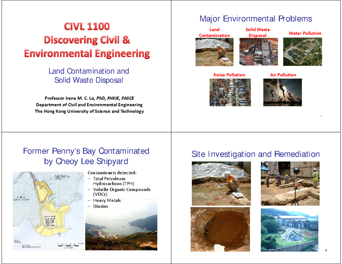 6. Land Decontamination and Solid Waste CIVL1100 6 Oct 2016 - Land ...