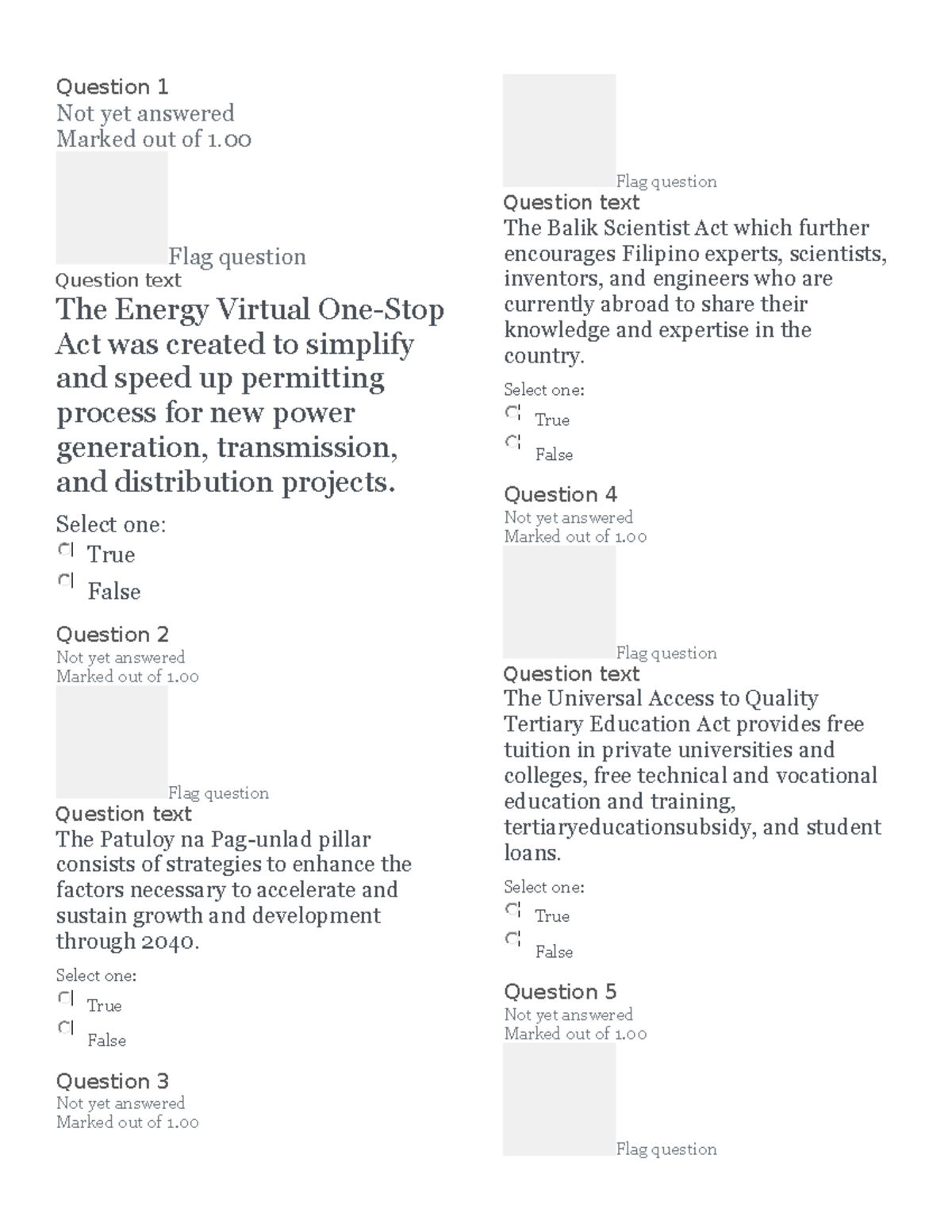 Quiz 3 PDP economic development and science and technology - Question 1 ...