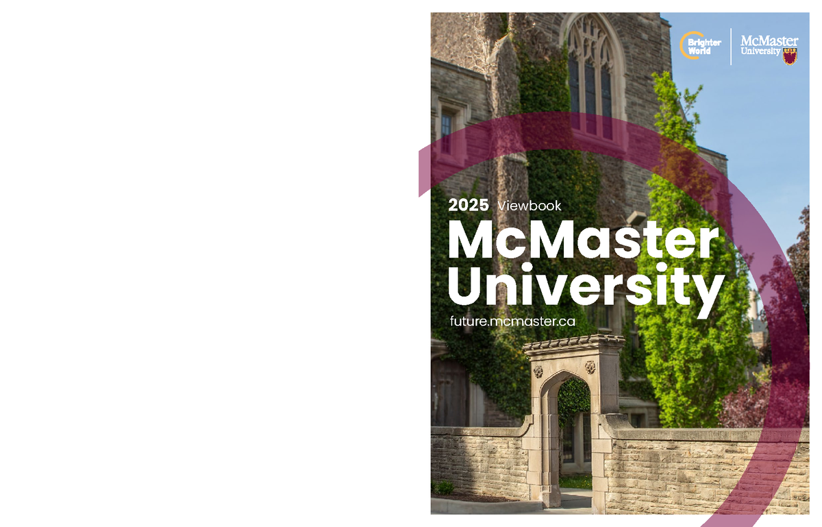 MCM 2025Viewbook 08012024 - McMaster future.mcmaster 2025 Viewbook ...