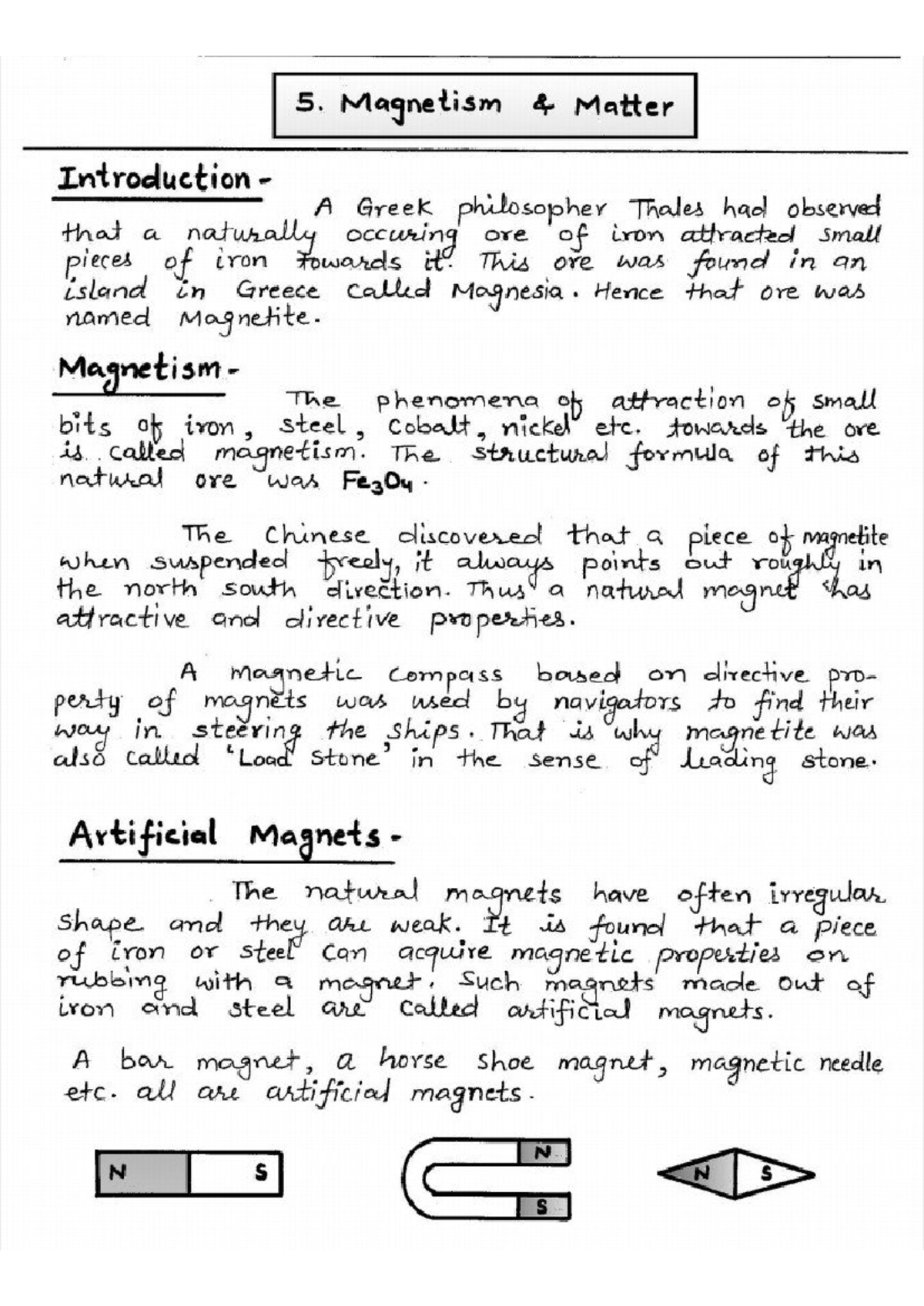 Magnetism and matter - These are lecture notes of chapter - 5 ...