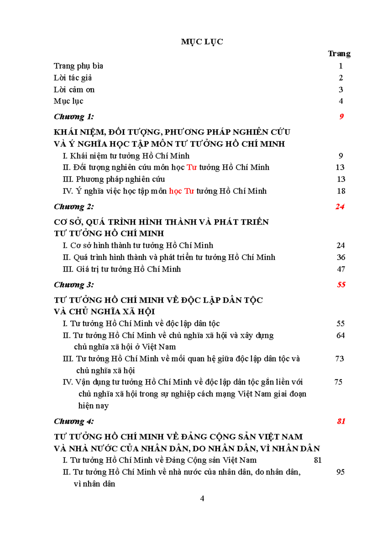 DNC Tthcm Muc-luc 02-4-2023 - MỤC LỤC Trang Trang phụ bìa 1 Lời tác giả ...