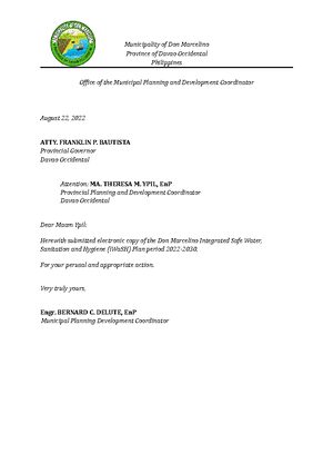 Final Barangay development plan or BDP - Survey Republic of the ...