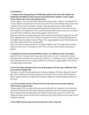 Lab 7 Cold Lab - summary of cold lab exposure experiment, background ...