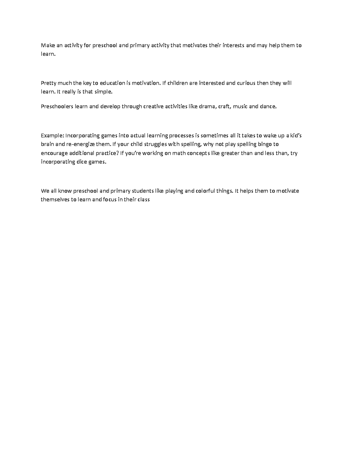 Make an activit-WPS Office - Make an activity for preschool and primary ...