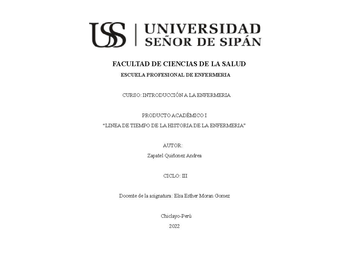 Zapatel Quiñones Andrea-PA1 linea de tiempo - FACULTAD DE CIENCIAS DE ...
