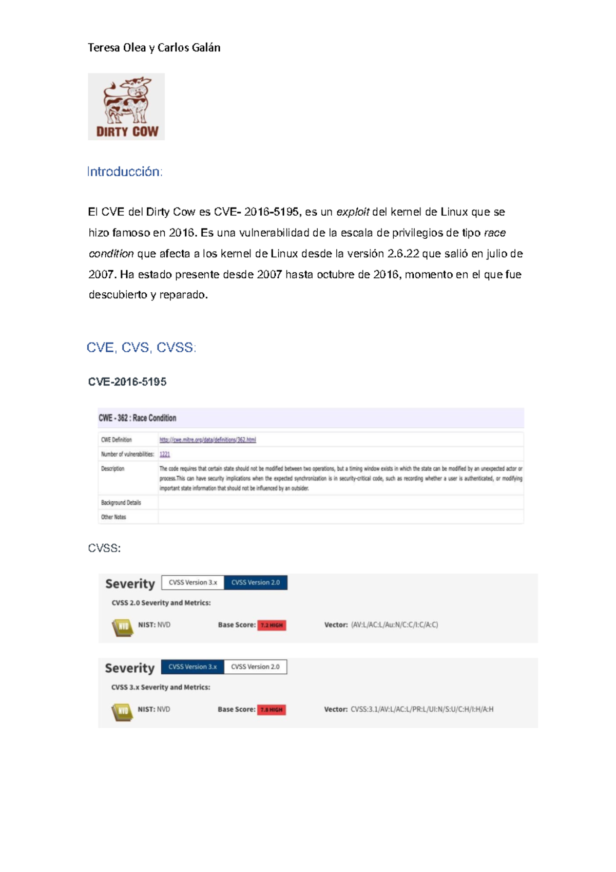 Dirty COW - Kali - Introducción: El CVE del Dirty Cow es CVE- 2016-5195, es un exploit del ...