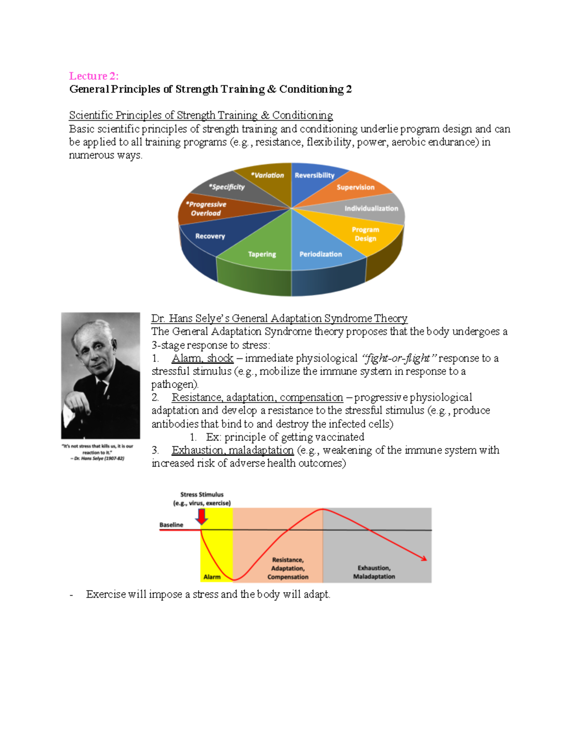 Lec 2 - Denis Jensen - Lecture 2: General Principles of Strength ...