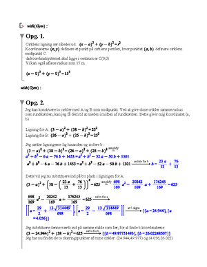 Beviser - Sætning For en lineær funktion af typen f ( x ) = y=ax +b Det ...