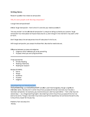 Mindful Writing Chapter 4 Notes - MINDFUL WRITING CHAPTER 4 NOTES ...