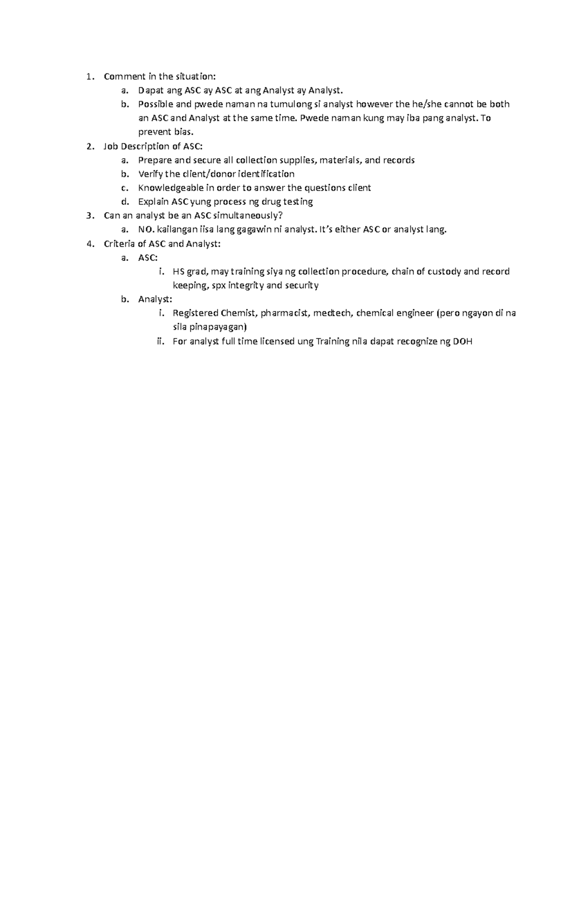 Drugtesting - This is a lecture notes on drug testing - Comment in the ...