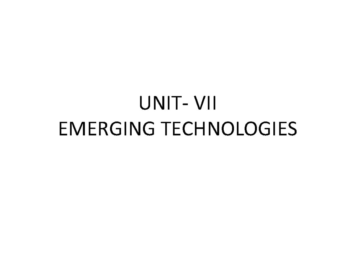 Emergin technologies - Management information systems summary of ...