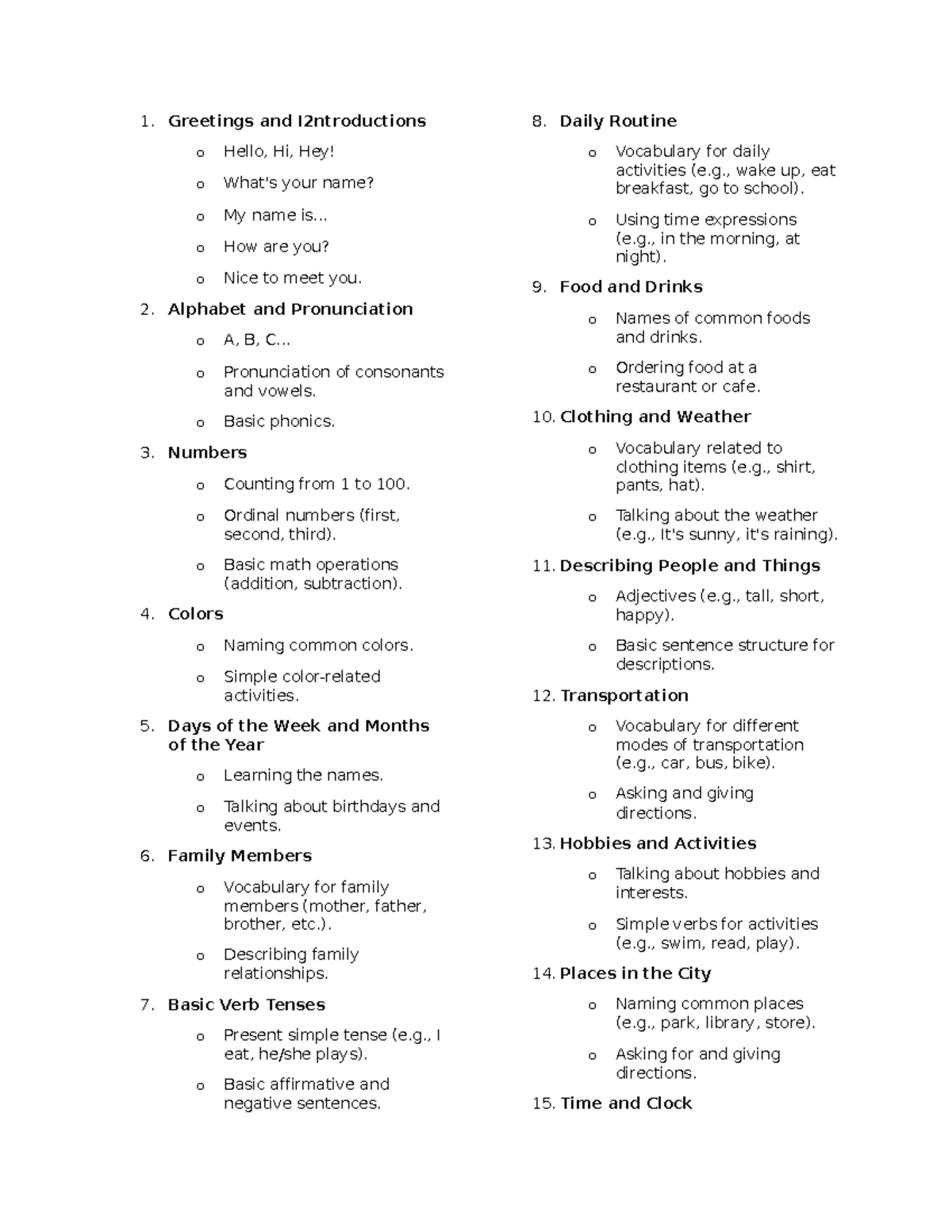 ESL Topics - For ESL Tutorial sessions. - Greetings and I2ntroductions ...