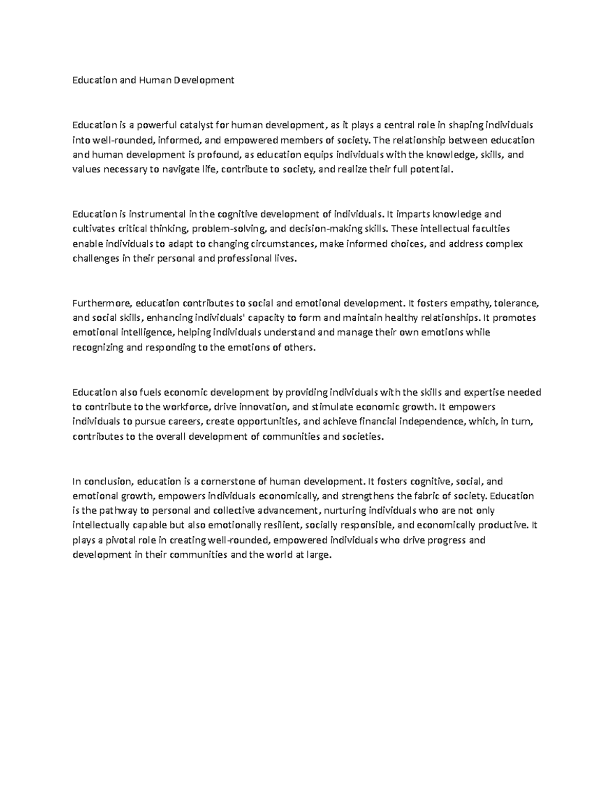 Education and Human Development - Education and Human Development ...