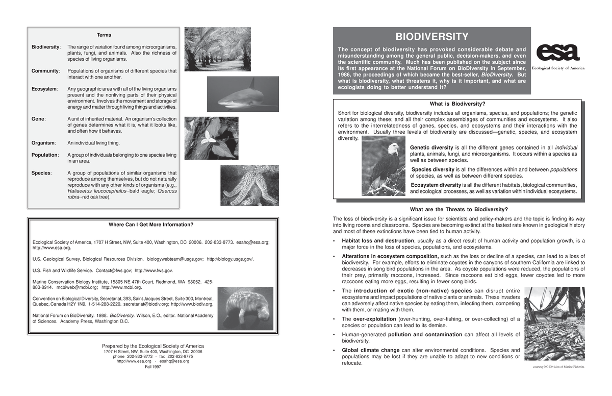 Biodiversity - The range of variation found among microorganisms ...