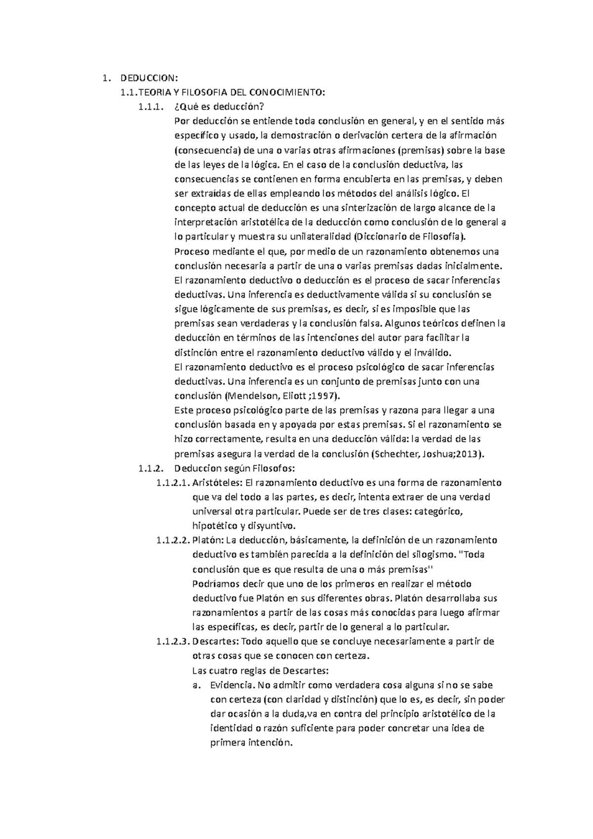 Deduccion e Induccion - ETICA - 1. DEDUCCION: 1. TEORIA Y FILOSOFIA DEL ...