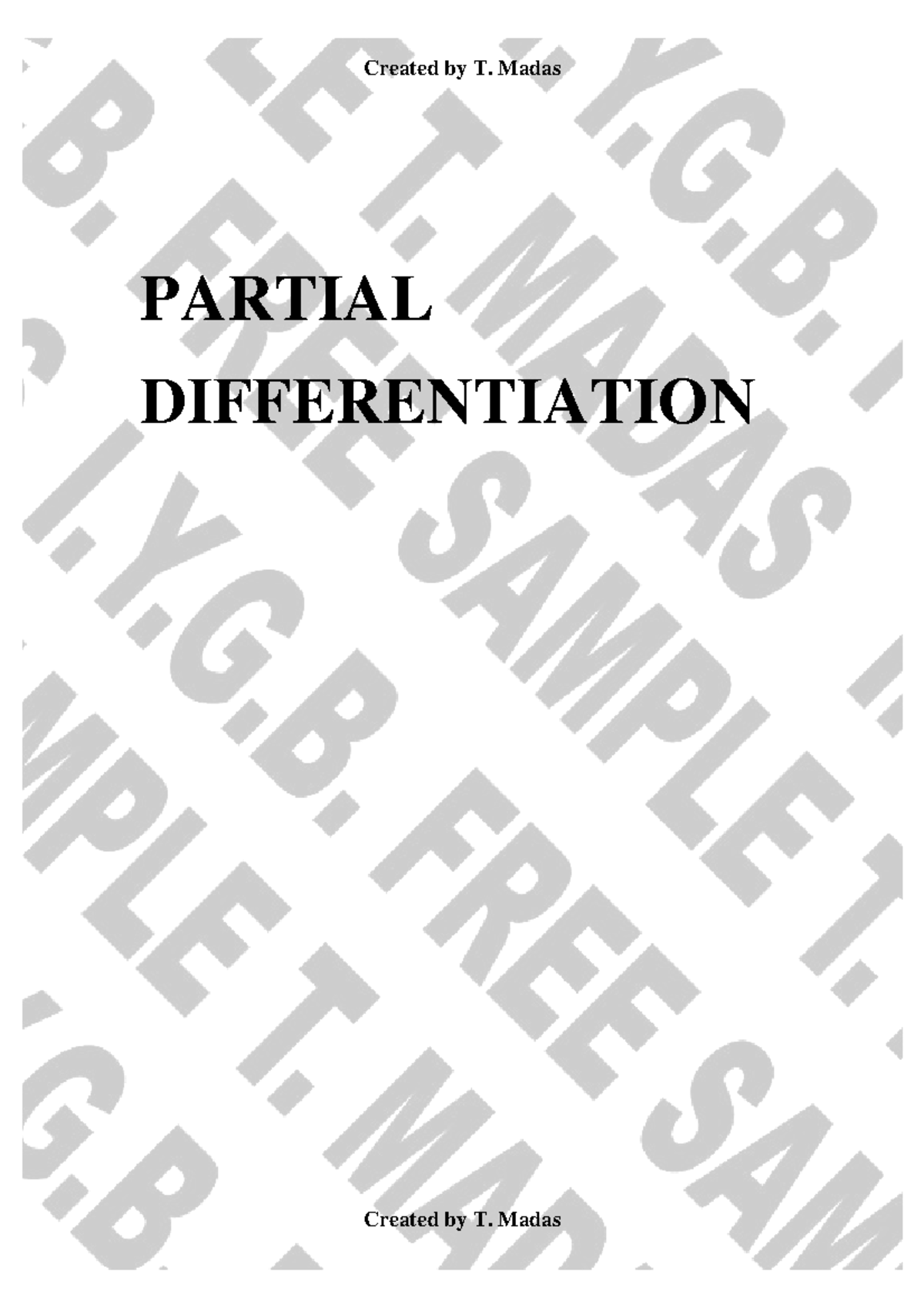 Partial differentiation - PARTIAL DIFFERENTIATION PARTIAL ...