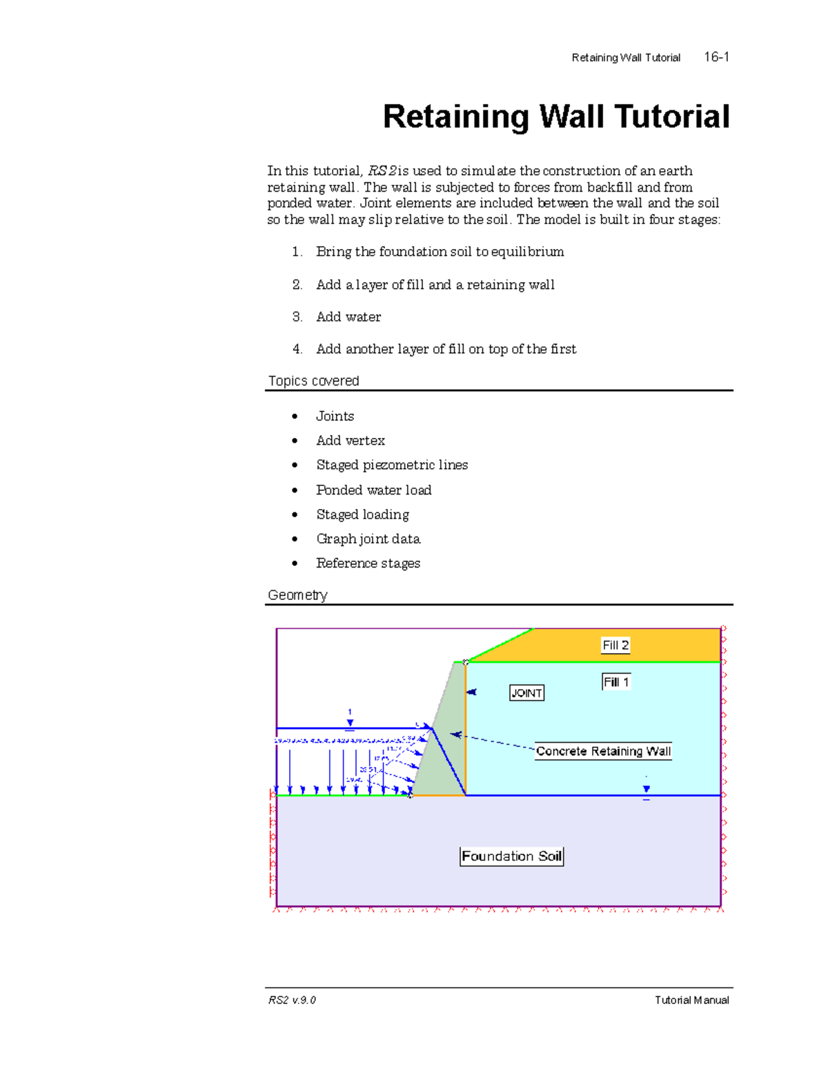 Tutorial 16 Retaining Wall - Retaining Wall Tutorial In this tutorial, RS2 is used to simulate ...