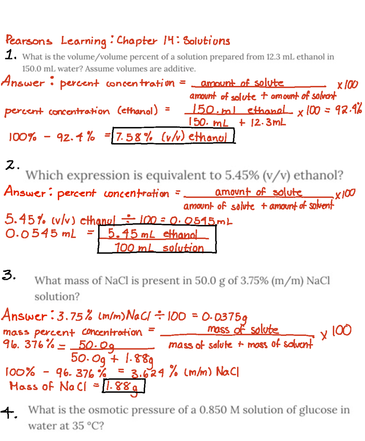 Pearson Chapter 14 Solutions - CHE 132 - Studocu