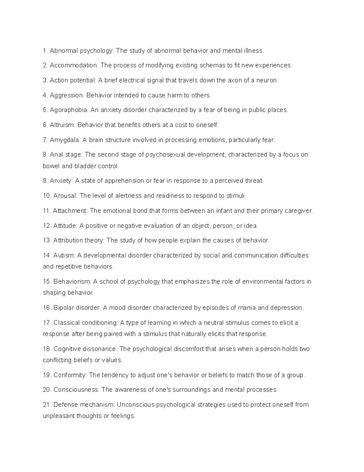 Psychology notes - Abnormal psychology: The study of abnormal behavior ...