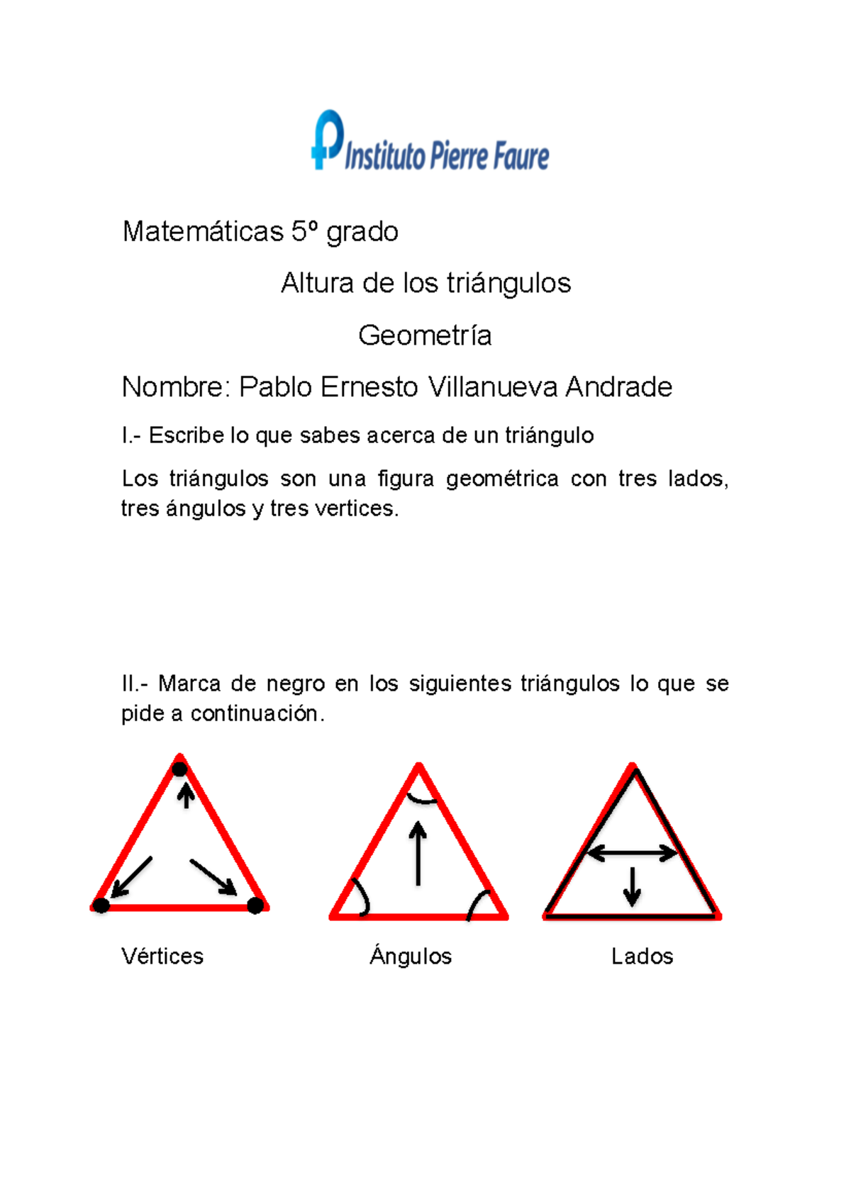 Altura de los triàngulos 2 - Matemáticas 5º grado Altura de los ...
