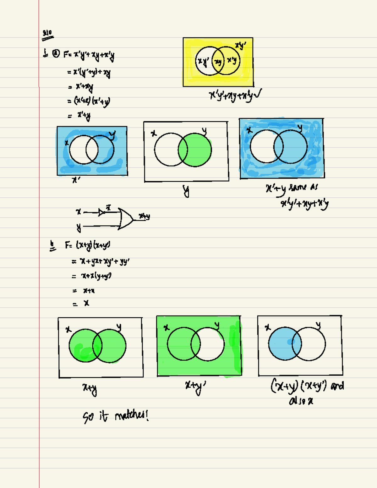 HW Electronics 7 - These are practice materials for class - o I= x'y ...